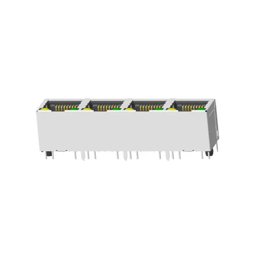 RJ45 52D 1X4 TAB-UP with lights and shielding【RJ45 interface】|Dimud ...